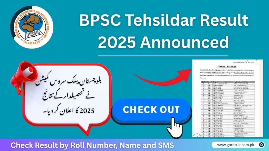 BPSC Tehsildar Result 2025 Announced