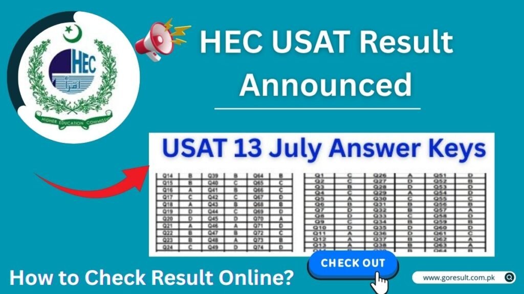 HEC USAT Result 13 July 2025 Answer Keys